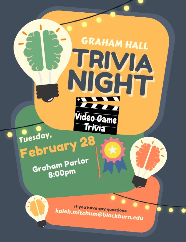 Graham Hall Video Game Trivia - Blackburn College